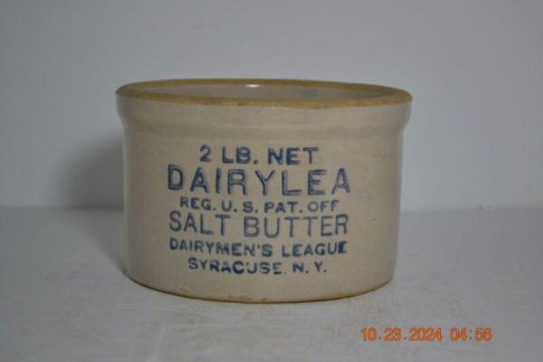 Early DAIRYLEA 2 Lb Salt Butter Dairymen League Syracuse NY Stoneware ...