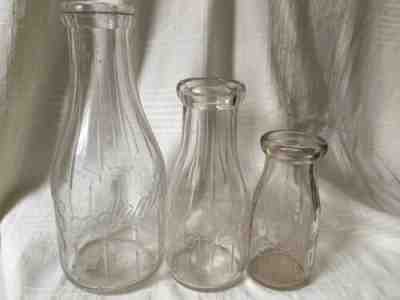 3 Bottle Set Vintage Borden’s Dairy Michigan Quart-Half Pint Bordens Bottles - Sold for $29.99 ...