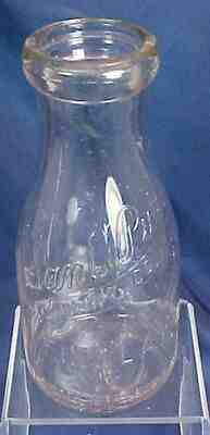 San A Pure Dairy Co Findlay Ohio Glass Milk Bottle 1 Pint Embossed ...