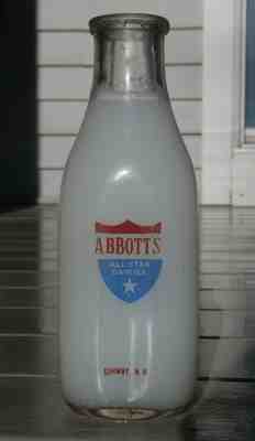 Vintage ABBOTT'S ALL STAR DAIRIES- CONWAY, N.H.(New Hampshire) Milk ...