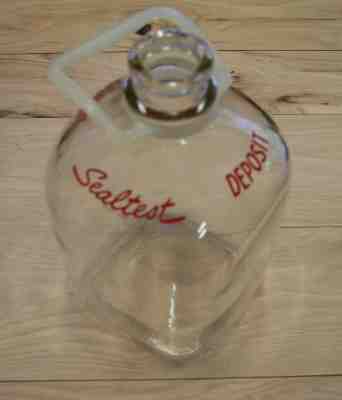 Rare Sealtest 1 Gallon Glass Deposit Milk Bottle with Carrying Handle ...