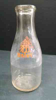 Vintage Dixie Bell Dairy Milk Bottle , 9-1/2" Tall, Clear Glass - Sold ...