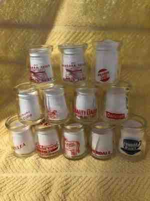 16 Vintage Advertising Glass Dairy Cream Bottle/Table Individual ...