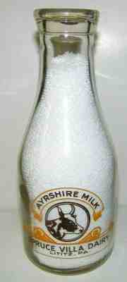 Milk Bottle Collectibles : Spruce Villa Value Guide - Price List | Milk Bottle Collectors Guide