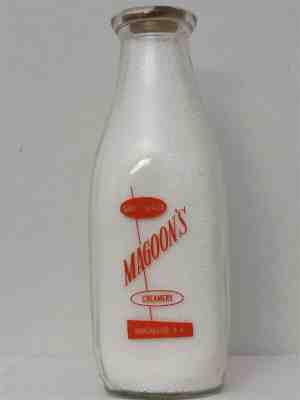 SPQ Milk Bottle Magoon Magoon's Creamery Dairy Manchester NH ...