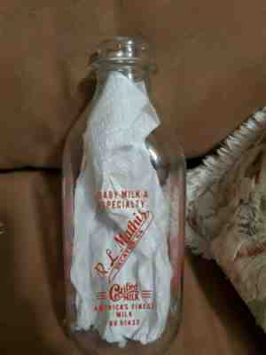 R.L. Mathis dairy milk bottle , quart Decatur, GA Georgia Baby ...