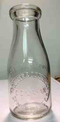 RARE Spring Valley OH Ohio CC MAHAN DAIRY Pint Milk Bottle Xenia ...