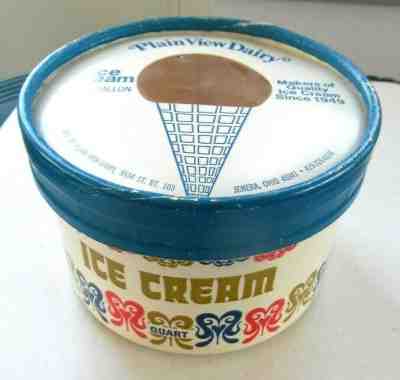 Plain View Dairy Half Gallon Ice Cream Container Jenera Ohio - Sold for ...