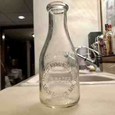 Qt Milk Bottle Loch Raven Farm Dairy J P Rader Loch Raven MD Maryland ...