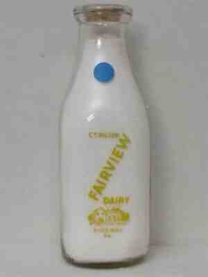 TSPQ Milk Bottle Fairview Dairy CT Wilson Farm Ridgway PA ELK COUNTY ...