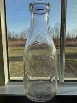 VTG HTF QUART DAIRY BOTTLE - PAUL COURT â?? AQUETUCK, N.Y - ALBANY ...