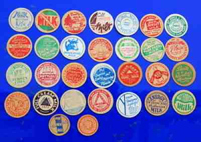 milk bottle : 39 lovely old British dairy cardboard caps collection ...