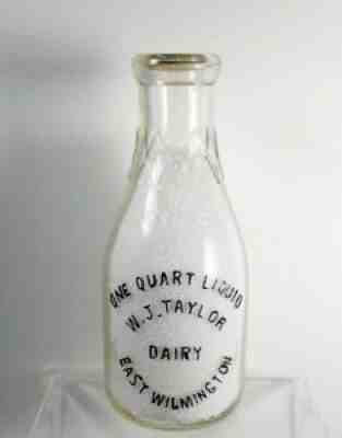 W. J. TAYLOR DAIRY Milk Bottle, Wilmington, NC,N.C.,North Carolina ...