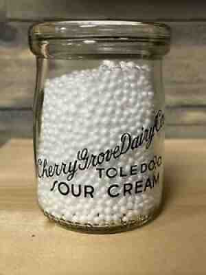 Cherry Grove Dairy Sour Cream Cottage Cheese Bottle Jar Milk Toledo ...