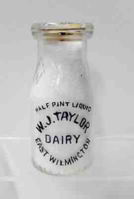Vintage W.J.TAYLOR DAIRY, Wilmington, NC,N.C.,North Carolina RARE Half ...