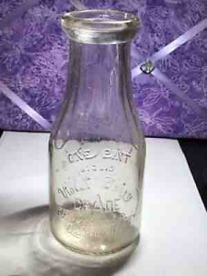 Rare Violet Dairy Pint Milk Bottle Asheville NC C.C. Ballard Prop ...