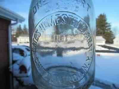 TREQ Milk Bottle Gates Homestead Farms Dairy Farm Chittenango NY 1945 ...