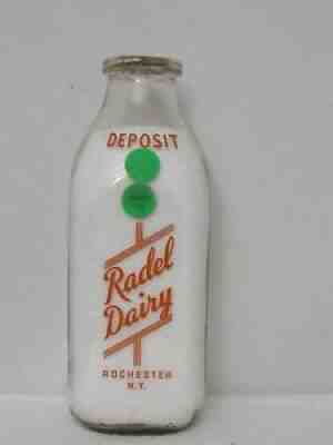 SSPQ Milk Bottle John Radel Dairy Farm 45 Burrows St Rochester NY ...