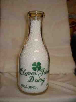 TRPQ Clover Farm Dairy Reading, Pa. Berks County Milk Bottle - Sold for ...