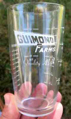 Vintage GUIMOND FARMS Milk GLASS, Measuring Cup Tumbler - FALL RIVER MA ...