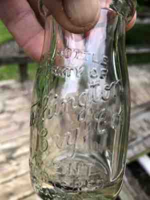 Rare Washington Cry Co Detroit Michigan 1/4 Pint Gill Milk Bottle ...
