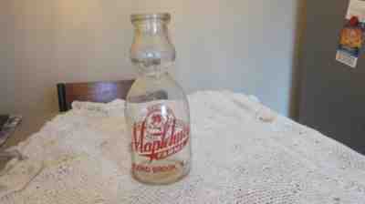 Vintage Milk Bottle Maplehurst Farms Bound Brook NJ 1 qt. Red Lettering ...