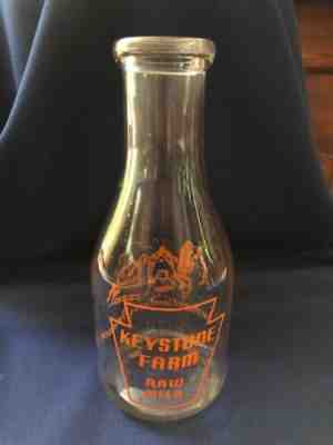 Old Keystone Farm Raw Milk Ebensburg ? Pa One Quart Round Pyro Milk ...
