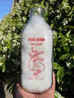 Van Kampens Dairy. Artesia, California. - Sold for $20.00 | Milk Bottle ...