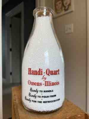 SRPQ Salesman Sample Milk Bottle - Handi Quart By Owens Illinois - Sold ...