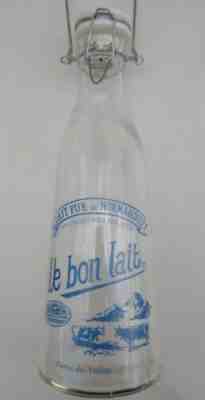 Le Bon Lait Normandie Large Milk Bottle Swing Top Wire Porcelain Cap ...