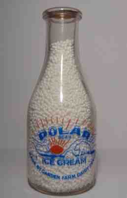 1946 Vintage GARDEN FARM DAIRY DENVER Colorado MILK BOTTLE Polar Bear ...