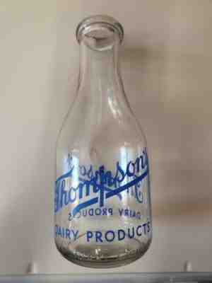 Milk Bottle Collectibles : Milk Bottle Thompson Seymour Indiana Value ...