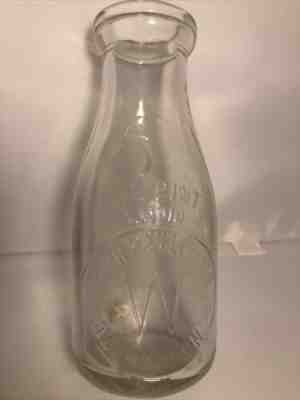 Vintage Abner R. Williams Dairy Embossed Pt Milk Bottle, Downingtown PA ...