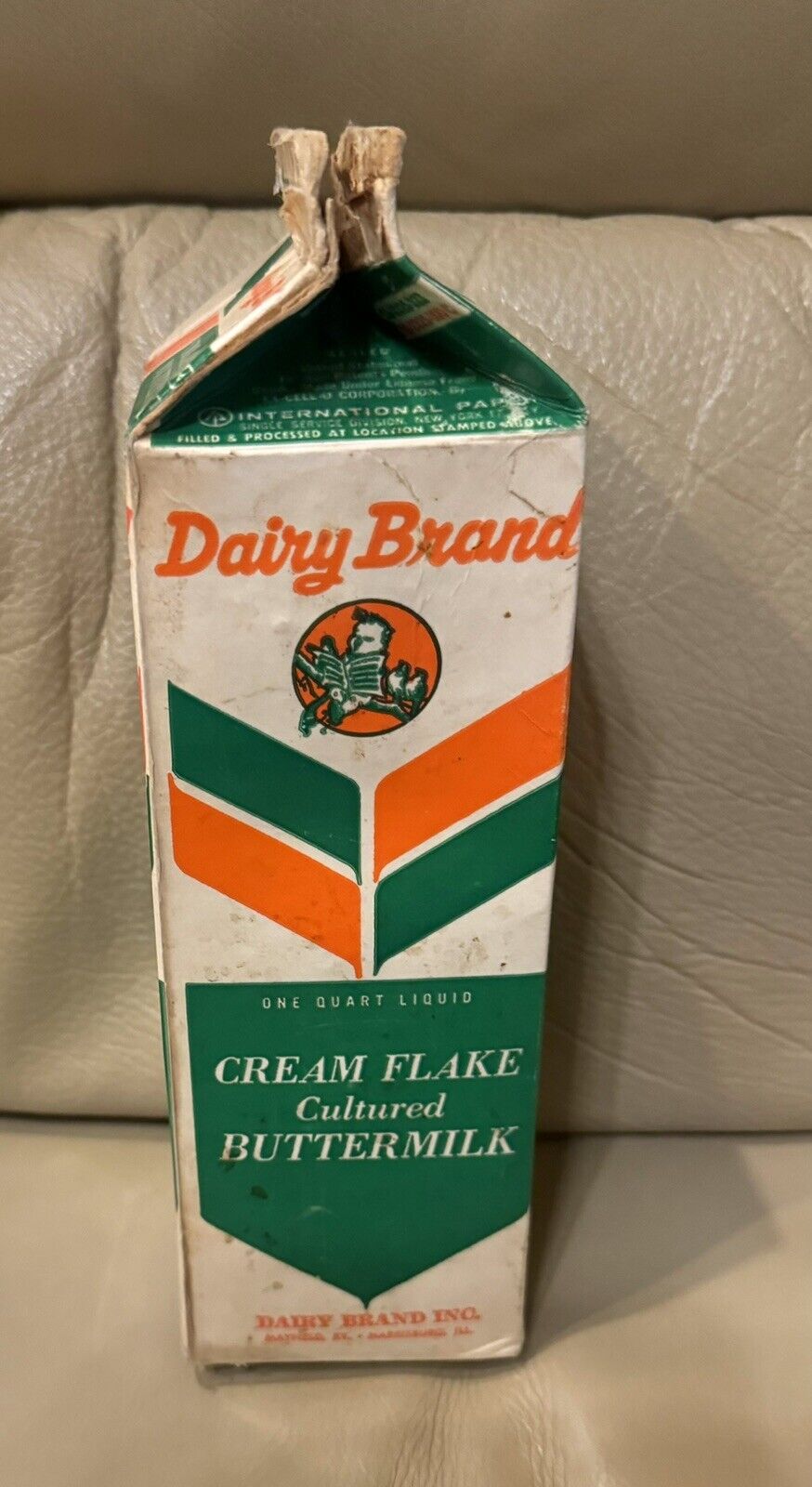 Vintage Dairy Brand Buttermilk Quart Carton Harrisburg IL/Illinois/ILL ...