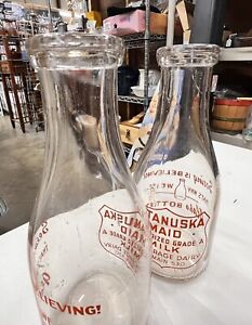 Mat. Maid Bottles Lot of Two - Sold for $270.00 | Milk Bottle Price ...