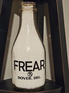 Frear Dairy Dover Del Ray Raccoon Wild Folk Quart Milk Bottle Delaware ...