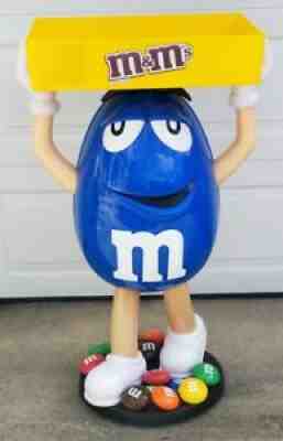 45" Tall Large Rolling Giant Blue M&M's Candy Store Display Advertising ...