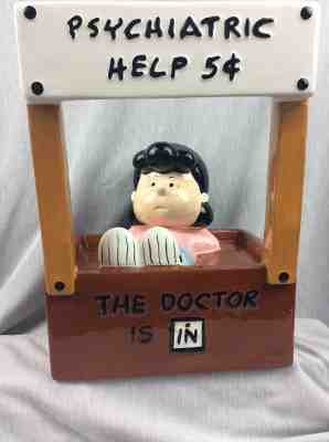 Peanuts Memorabilia Collectibles : Peanuts Lucy Psychiatric Help 5 ...