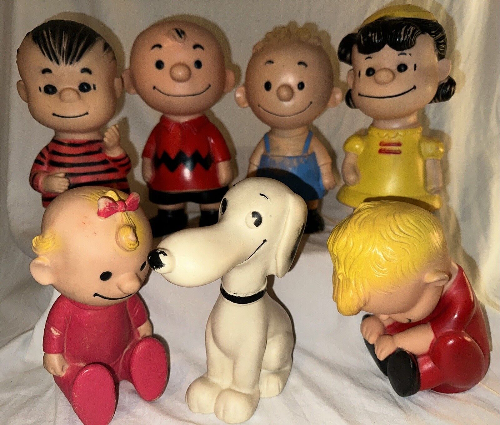 Vntg PEANUTS Original HUNGERFORD Vinyl Figures. 7. Snoopy Charlie B ...