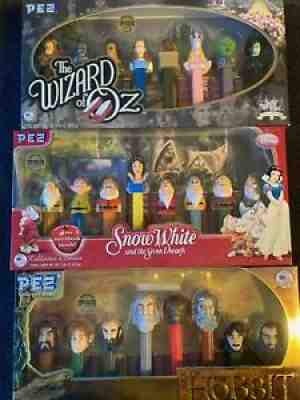 PEZ set of 3 BOX SETS WIZARD OZ snow white HOBBIT - Sold for $88.88 ...