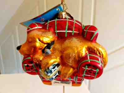 Christopher Radko "MANS BEST CHAIR " dog ornament retired Christmas ...