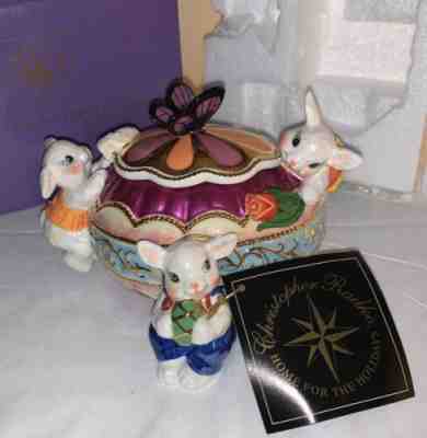 CHRISTOPHER RADKO “Dapper Bunnies Butterfly Egg Box” EXTREMELY RARE ...