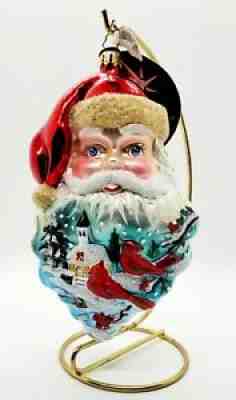 Christopher Radko Scenic Snowbeard Santa Claus-with Cardinals-Must See ...