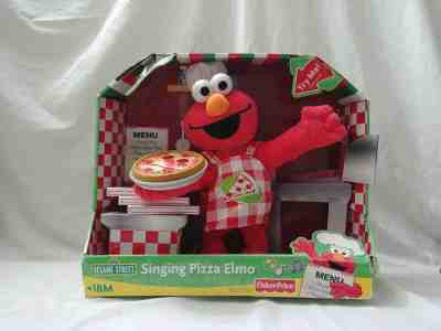 Singing Pizza Elmo Sesame Street 2007 by Fisher Price NIB - Sold for ...
