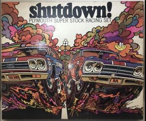 1969 SHUTDOWN! Plymouth Super Stock Car Drag Racing Set w GTX & Road ...