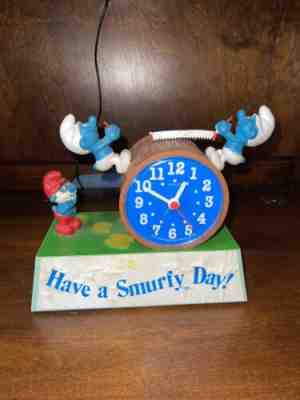 Smurfs Alarm Clock â??Have a Smurfy Day! Vintage - Sold for $49.99 ...
