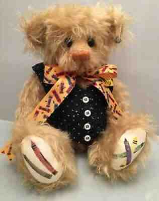 12" Artist Jointed MOHAIR BEAR by Susan Geary of BEAR PAWS - "Color Me ...