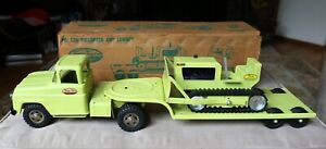 1960 Tonka Lowboy and Bulldozer, Rare Green, Excellent in Box! - Sold ...
