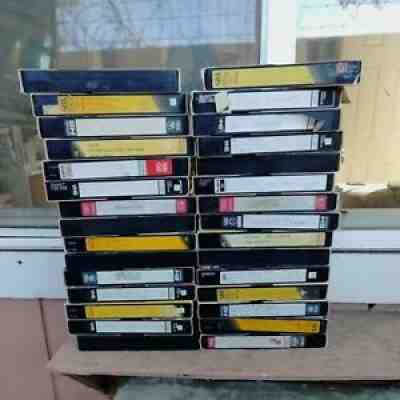 Lot Of 28 Pre-Recorded VHS Tapes sold as used Blanks vhs horror funny ...