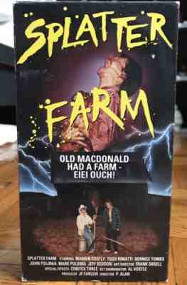 Splatter Farm SOV VHS Horror Donna Michelle Polonia Bros Very Rare HTF